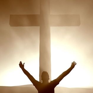 Hands up to Cross Jesus Praise God Facebook Cover - Religion